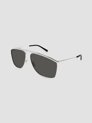 Saint Laurent Fashion Show Sl 820 Victoire 61mm Navigator Sunglasses - Silver
