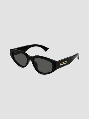 Gucci Miami 55mm Cat-eye Sunglasses - Black