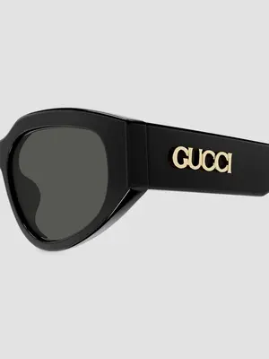 Gucci Miami 55mm Cat-eye Sunglasses - Black