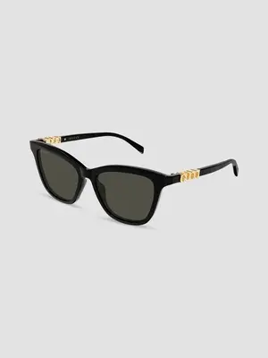 Gucci Block 52mm Cat-eye Sunglasses - Black