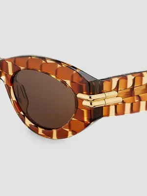 Bottega Veneta Curvy Bold Ribbon 51mm Cat-eye Sunglasses - Brown