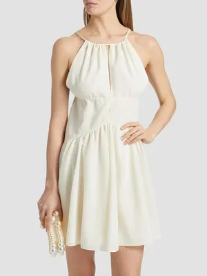 Philosophy Di Lorenzo Serafini Poplin Halter Tie Minidress