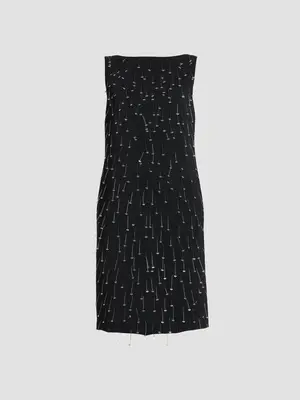 Moschino Embellished Crepe Knee-length Dress