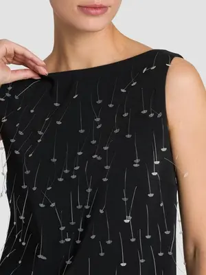 Moschino Embellished Crepe Knee-length Dress