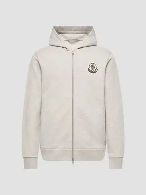 Moncler Hoodie In Cotton Gray