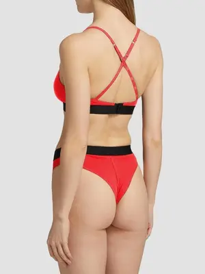 Moschino Intimo Donna Triangle Bra - Red