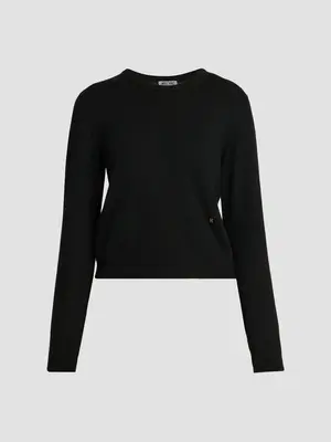 Moschino Ribbed Wool-blend Crewneck Sweater