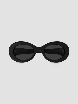 Gucci Montecarlo 51mm Oval Sunglasses - Black