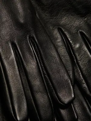 Moschino Leather Pleated Midi-skirt