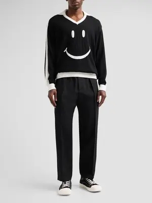 Moschino Smiley Knitted Wool Sweater