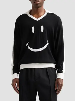 Moschino Smiley Knitted Wool Sweater
