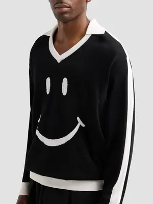 Moschino Smiley Knitted Wool Sweater