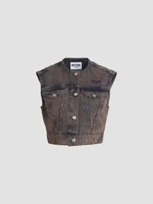 Moschino Sleeveless Denim Waistcoat