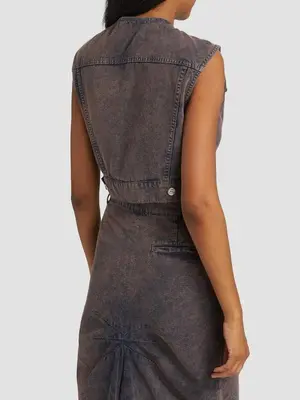 Moschino Sleeveless Denim Waistcoat