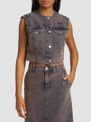 Moschino Sleeveless Denim Waistcoat