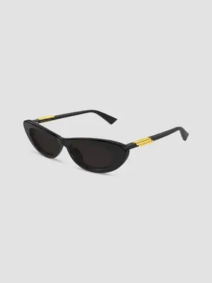 Bottega Veneta Snap Ribbon 51mm Cat-eye Sunglasses - Black