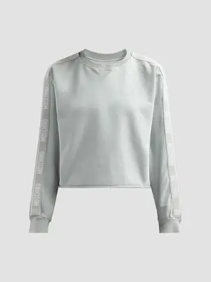 Moschino Logo Stretch-cotton Fleece Sweatshirt - Grey