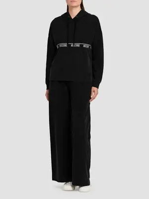 Moschino Logo Stretch-cotton Hoodie