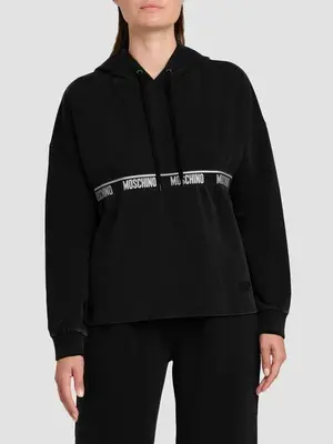 Moschino Logo Stretch-cotton Hoodie