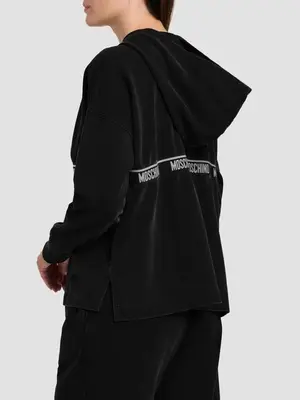 Moschino Logo Stretch-cotton Hoodie