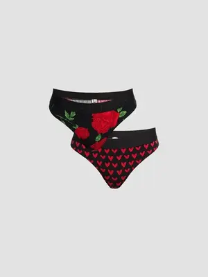 Moschino Intimo Donna Brief 2-pack - Multi Black