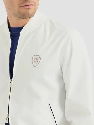 Brunello Cucinelli Nylon Sweatshirt With Logo And Zipper