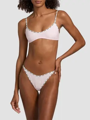 Moschino Heart-print Logo Bra