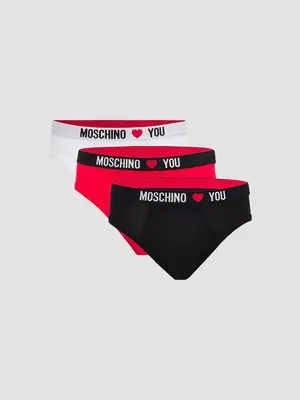 Moschino My Valentine Stretch-jersey Variety Brief 3-pack - Multi