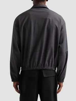 Moschino Tonal-pattern Wool-blend Track Jacket