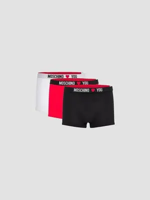 Moschino My Valentine Stretch-jersey Variety Boxer Briefs 3-pack - Multi