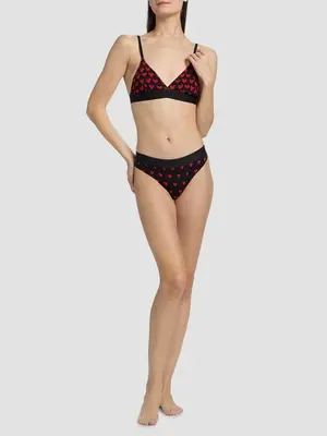 Moschino Intimo Donna M Hearts Triangle Bra