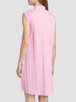 Moschino Pleated Tieneck Minidress