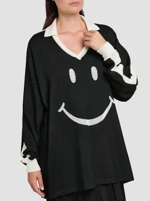 Moschino Smiley Face Wool Sweater