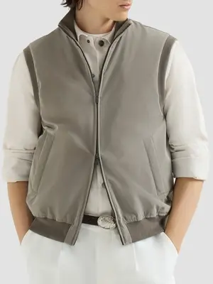 Brunello Cucinelli Bonded Nylon Vest With Thermore Padding