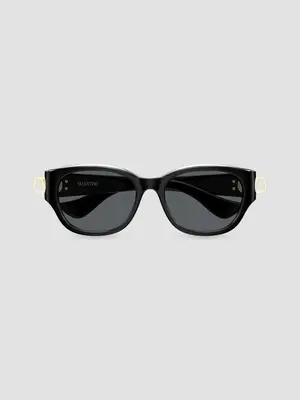 Valentino Garavani Vain Light 55mm Square Sunglasses - Black