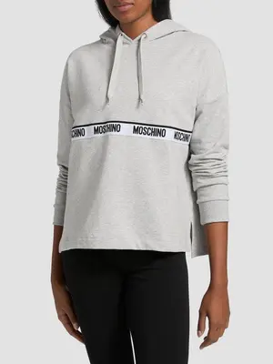 Moschino Intimo Donna Logo Stretch-cotton Hoodie