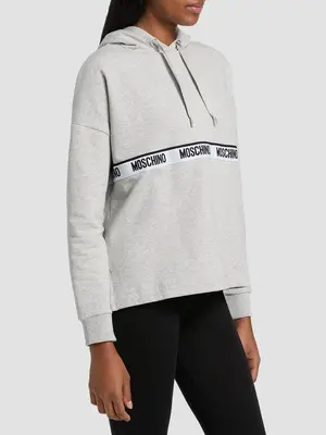 Moschino Intimo Donna Logo Stretch-cotton Hoodie