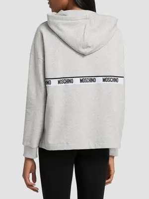 Moschino Intimo Donna Logo Stretch-cotton Hoodie