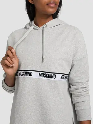 Moschino Intimo Donna Logo Stretch-cotton Hoodie