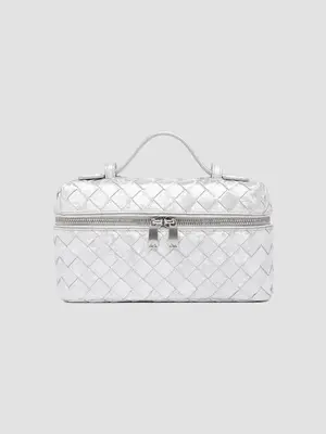 Bottega Veneta Bang Bang Metallic Satin Leather Vanity Case