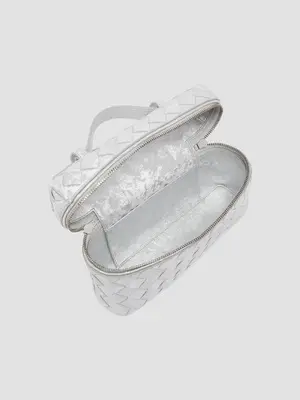 Bottega Veneta Bang Bang Metallic Satin Leather Vanity Case