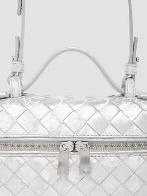 Bottega Veneta Bang Bang Metallic Satin Leather Vanity Case