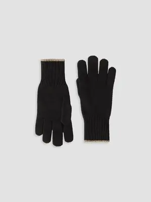 Brunello Cucinelli Cashmere Knit Gloves - Black
