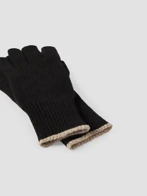 Brunello Cucinelli Cashmere Knit Gloves - Black