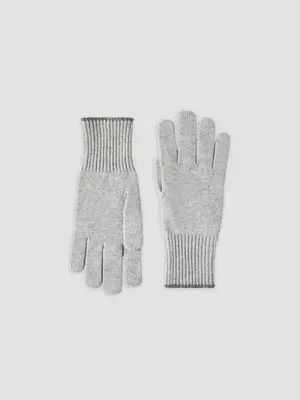 Brunello Cucinelli Cashmere Knit Gloves - Grey