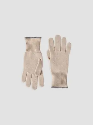 Brunello Cucinelli Cashmere Knit Gloves - Sand