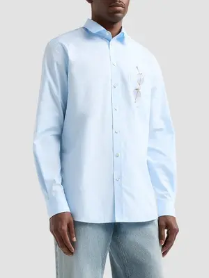Moschino Glasses-print Cotton Shirt