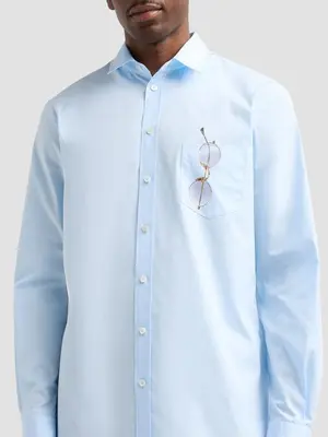 Moschino Glasses-print Cotton Shirt