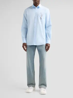 Moschino Glasses-print Cotton Shirt