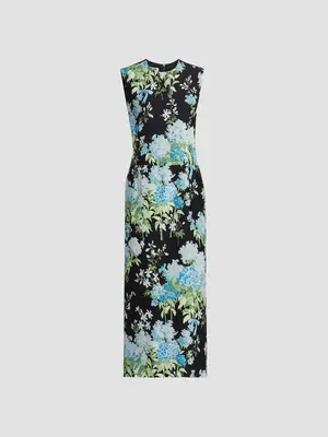 Moschino Floral Silk Midi-dress